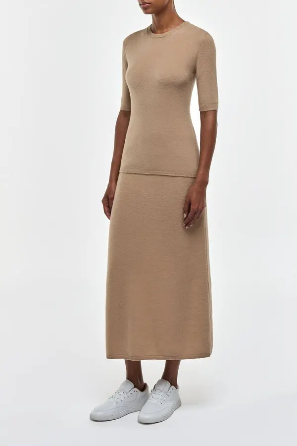 Gabriela Hearst Xanthe Knit Top - Camel