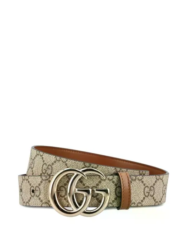 Gucci Gg Motif Buckle Belt - Neutrals