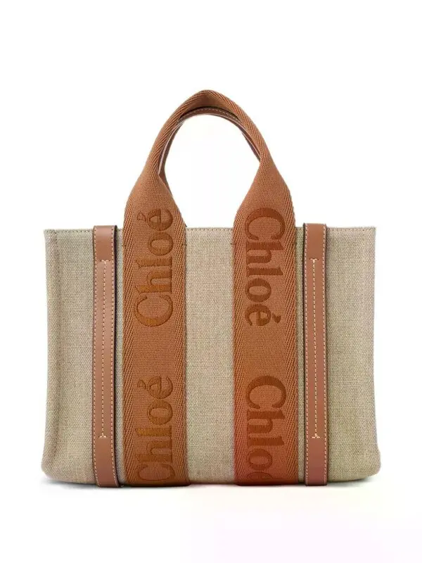 Chloé Logo-strap Tote Bag - Neutrals