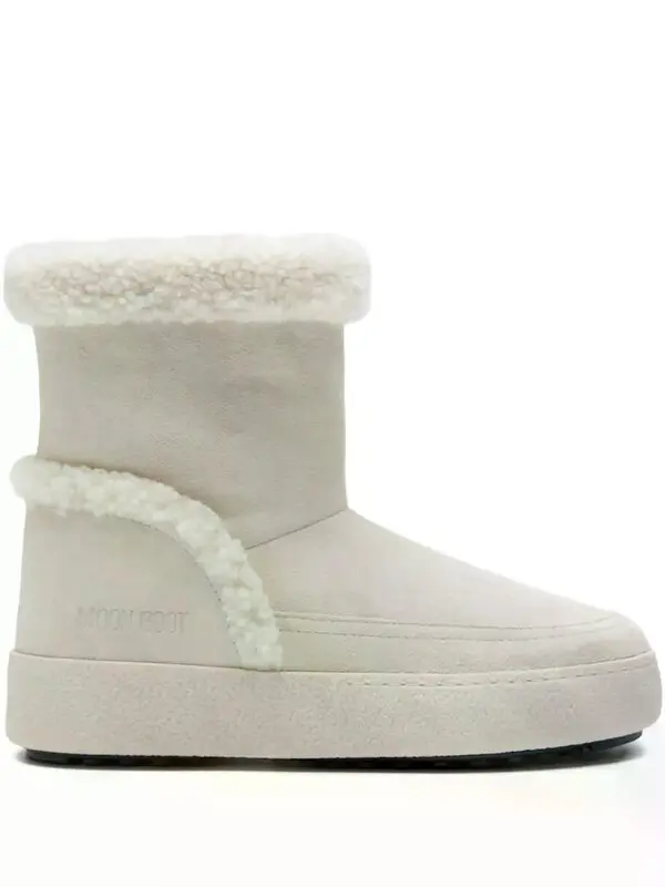 Moon Boot Shearling-trimmed Suede Boots