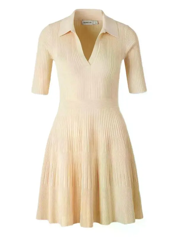 Simkhai Pleated Collared Dress