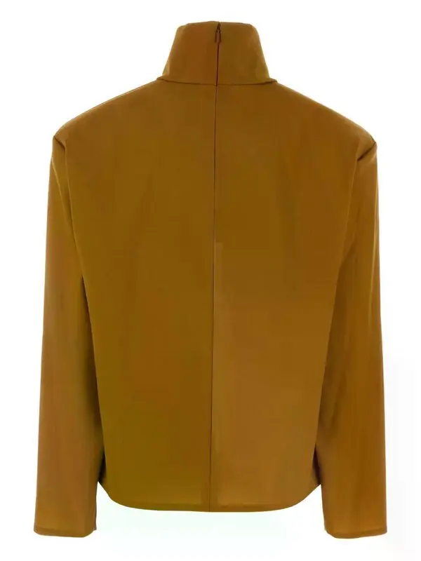 Saint Laurent Mock-neck Blouse - Brown
