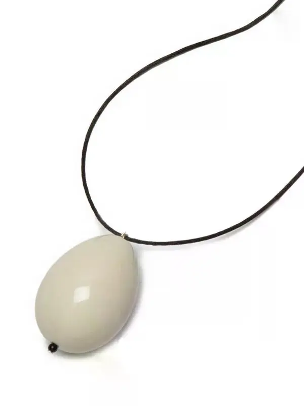 GOHAR WORLD Egg-pendant Cord Necklace - Black