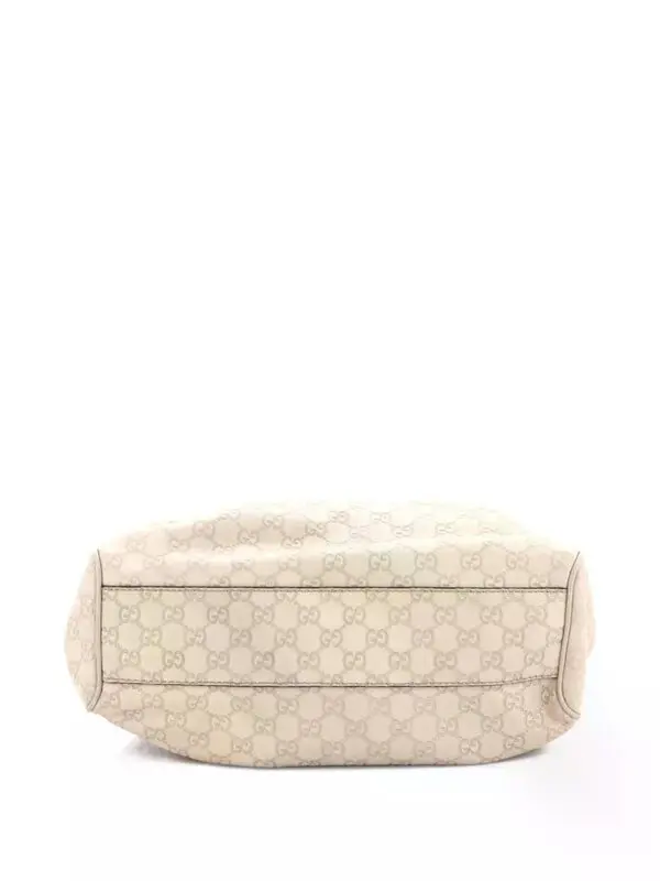 Gucci Sukey Ssima Leather Medium Tote Bag - Neutrals