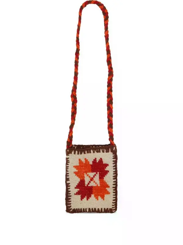 CHAMULA Embroidered Messenger Bag - Neutrals