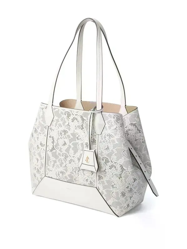 JIMMY CHOO Diamond Perforated-embellished Tote Bag
