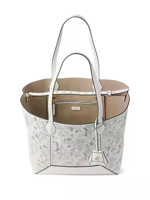 JIMMY CHOO Diamond Perforated-embellished Tote Bag