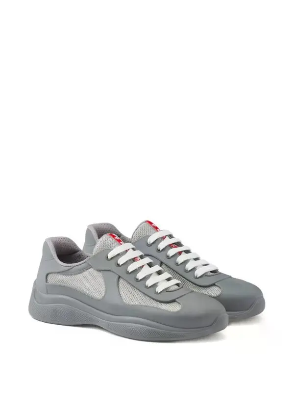 Prada America's Cup Lace-up Sneakers - Grey