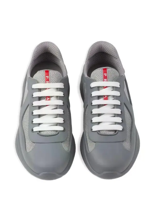 Prada America's Cup Lace-up Sneakers - Grey