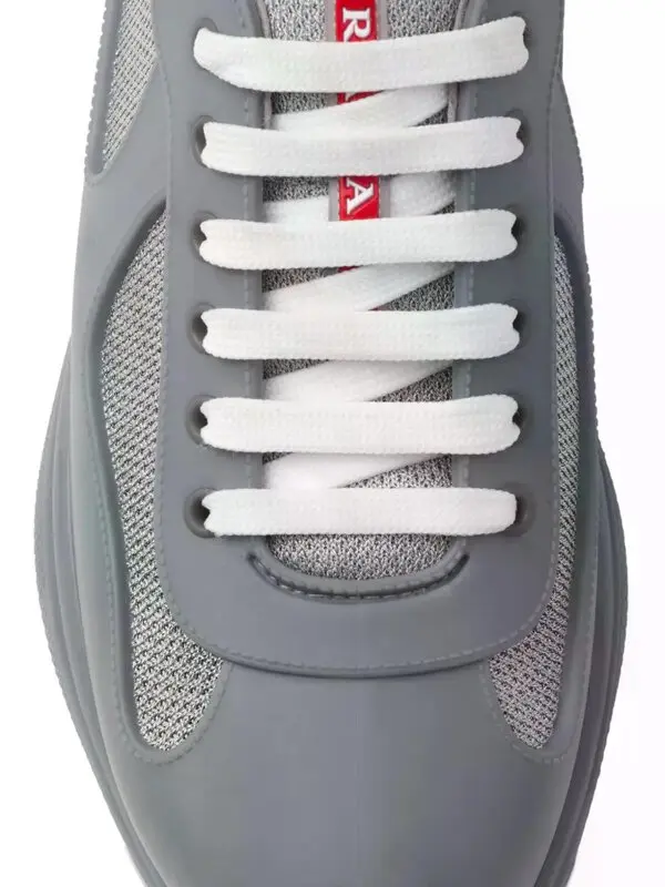 Prada America's Cup Lace-up Sneakers - Grey