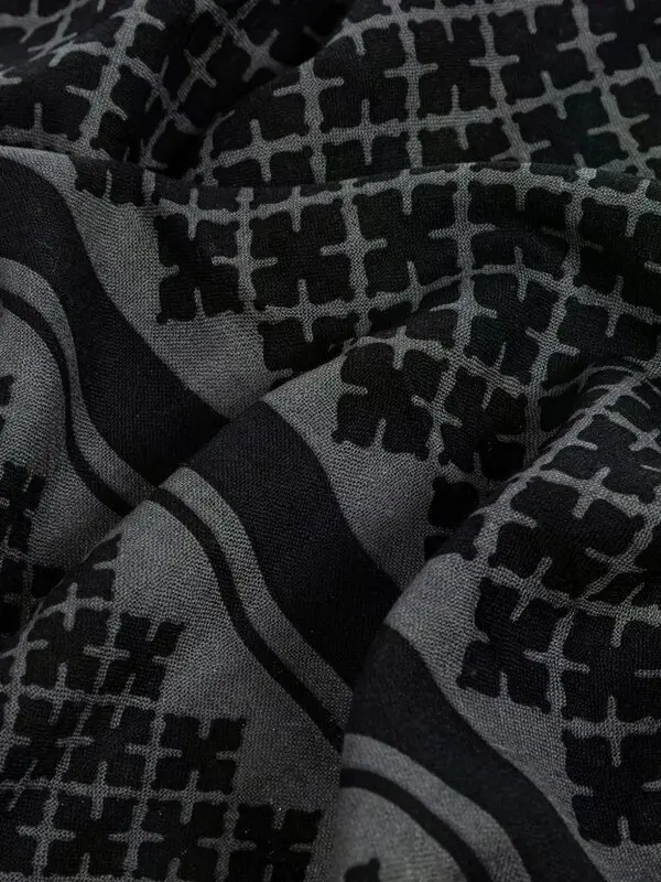BY MALENE BIRGER Geometric-pattern Scarf - Grey