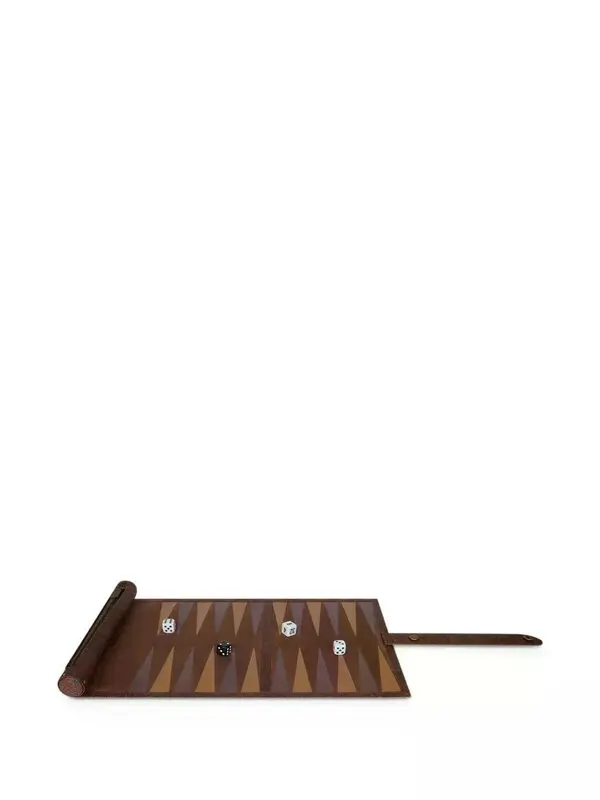 Etro Arnica Travel Backgammon Game - Brown