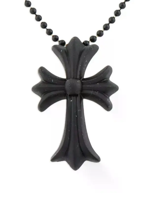 Chrome Hearts Glitter Cross-pendant Necklace