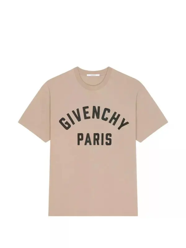 Givenchy T-shirt In Cotton With Paris Embroidery