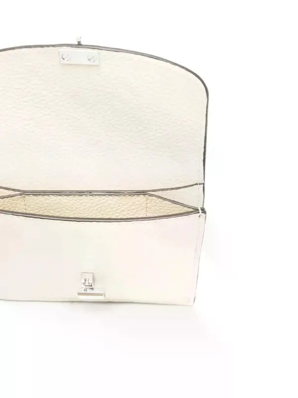 TOTEME T-lock Grained-leather Cardholder - Neutrals