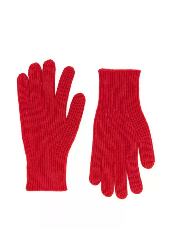 TOTEME Knitted Cashmere Gloves - Red