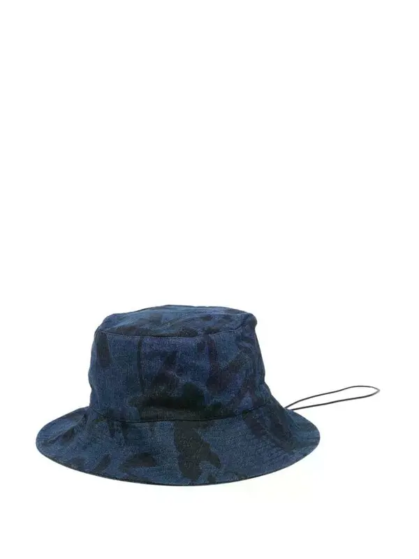 PORTS V Printed Bucket Hat - Blue