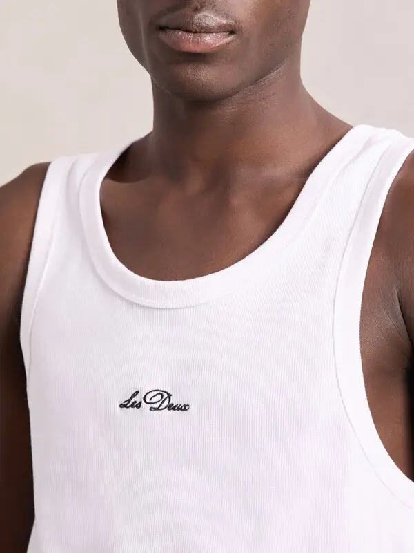 LES DEUX Cotton Logo-embroidered Vest