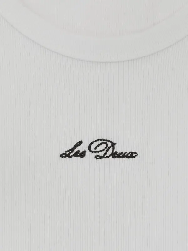 LES DEUX Cotton Logo-embroidered Vest