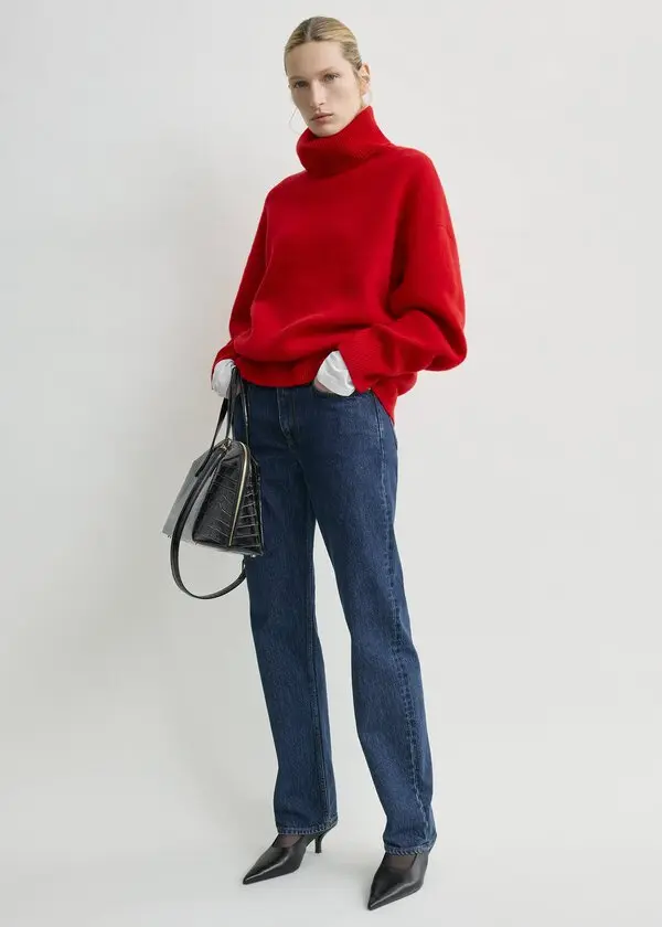 TOTEME Double-knit Turtleneck - Red