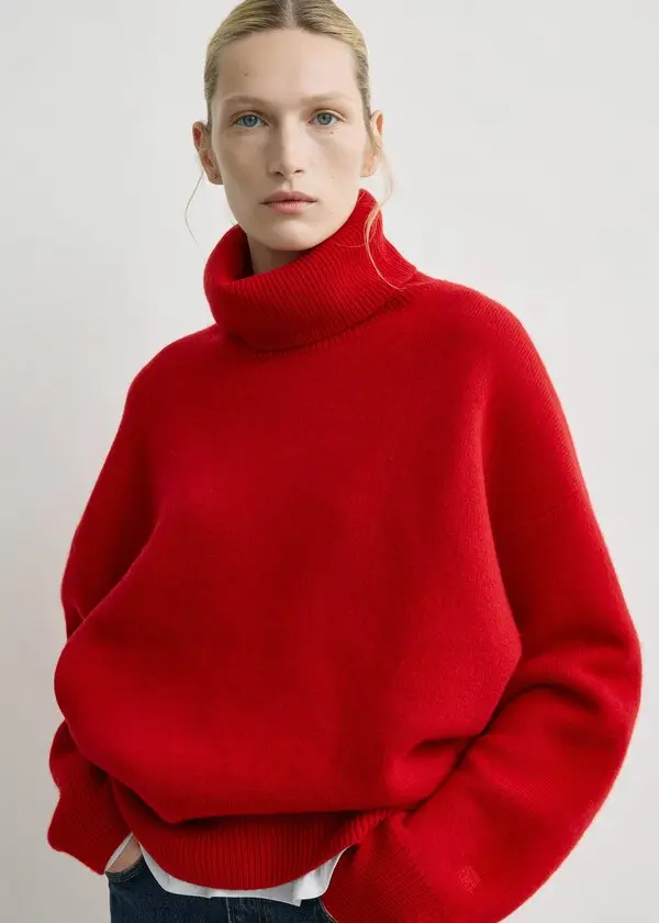 TOTEME Double-knit Turtleneck - Red
