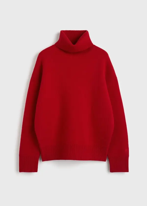 TOTEME Double-knit Turtleneck - Red