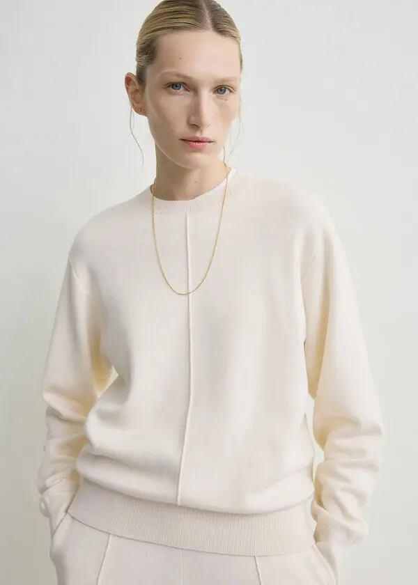 TOTEME Pintucked Sweater - Ecru