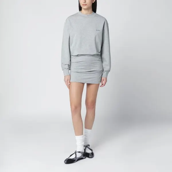 Attico Mélange Mini Dress - Grey