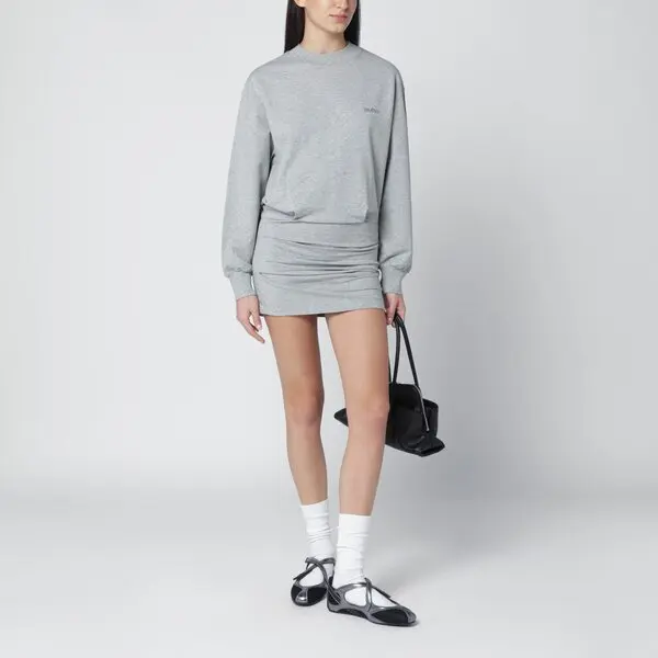 Attico Mélange Mini Dress - Grey