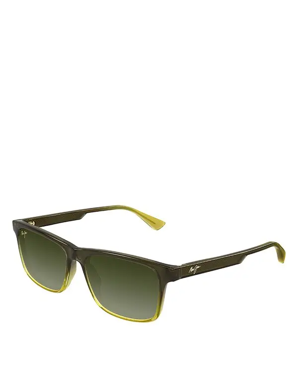 Maui Jim Okina 55mm Rectangle Sunglasses - Green