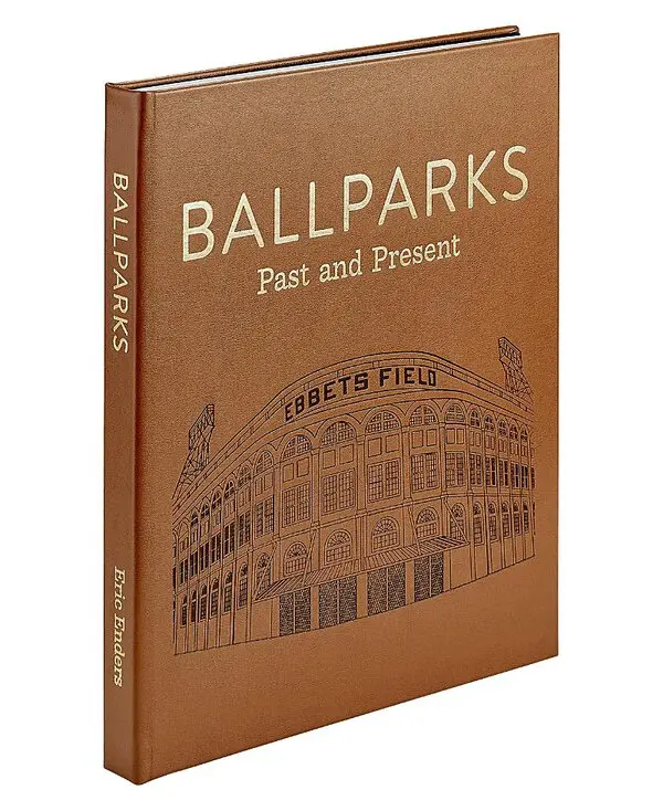 GRAPHIC IMAGE Ballparks Past & Present Leather Bound Book - Tan