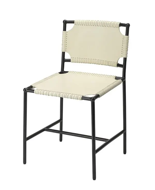 JAMIE YOUNG CO. Asher Leather Dining Chair - White