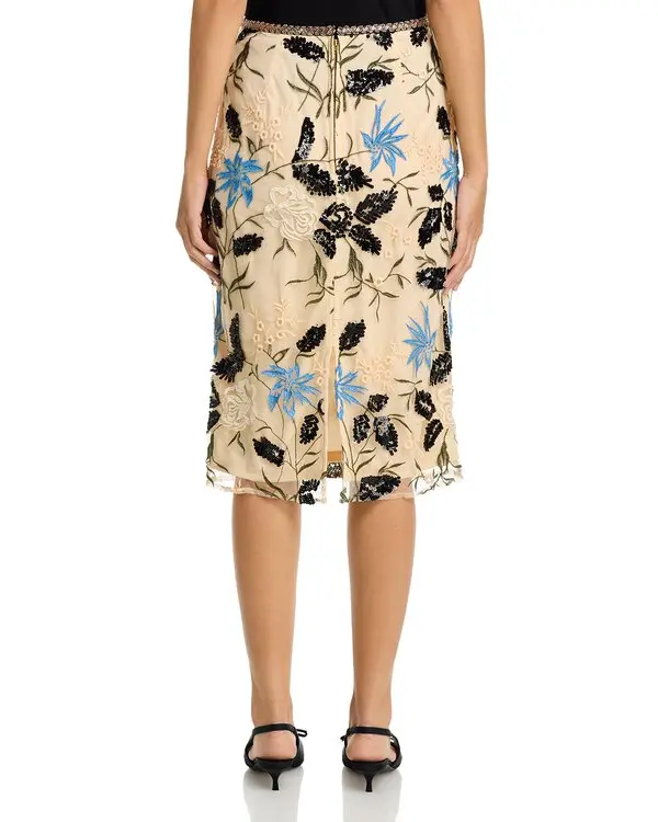 AREA STARS Jesse Embroidered Cocktail Skirt