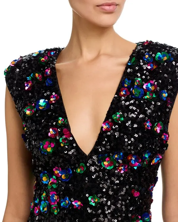 Ramy Brook Lacey Sequined Mini Dress - Multi Rosette