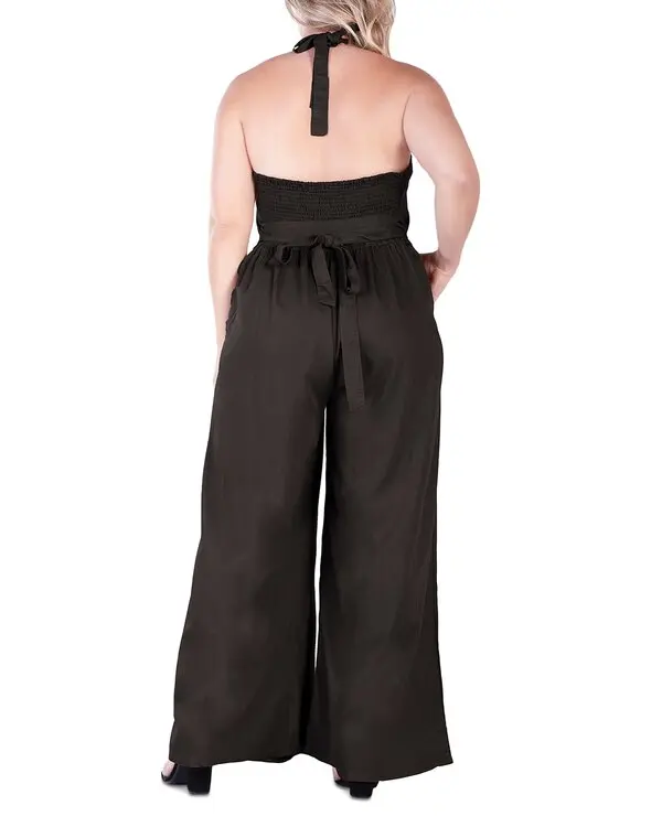 STANDARDS & PRACTICES Wide Leg Halter Jumpsuit