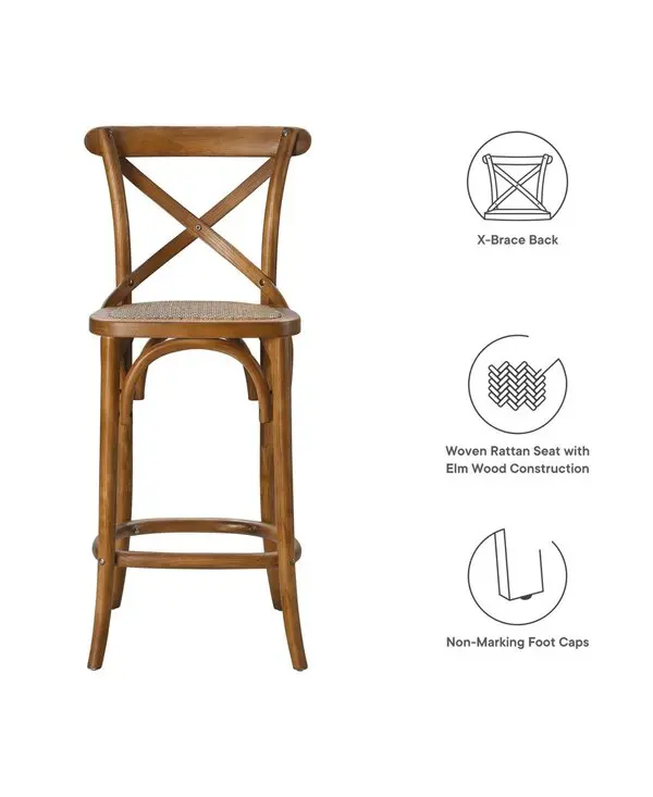 MODWAY Gear Counter Stool - Walnut