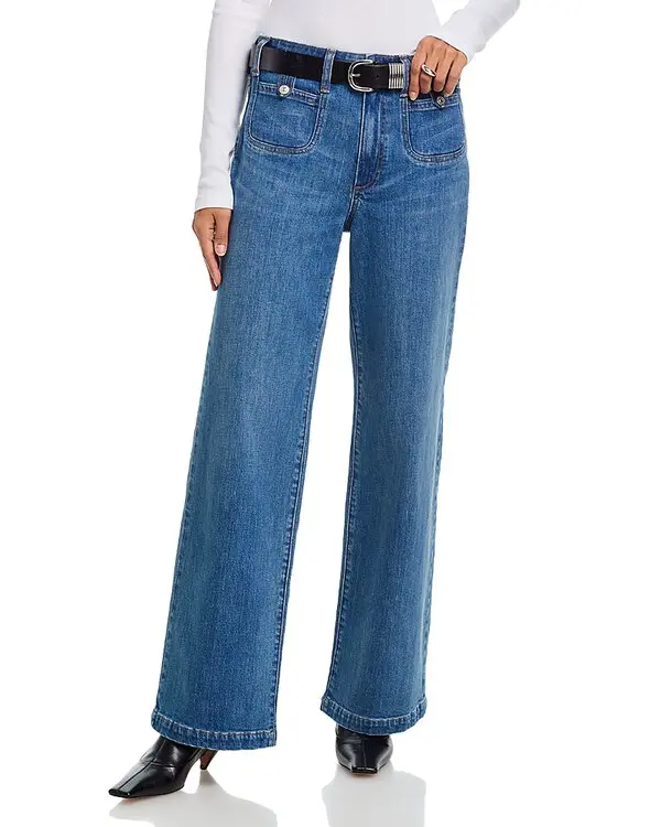 Paige High Rise Wide Leg Jeans - Written