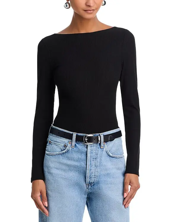 Aqua Rib Scoop Back Tee