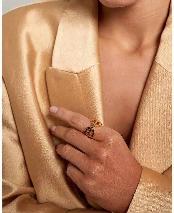 CXC Dc Stirrup Ring - Gold