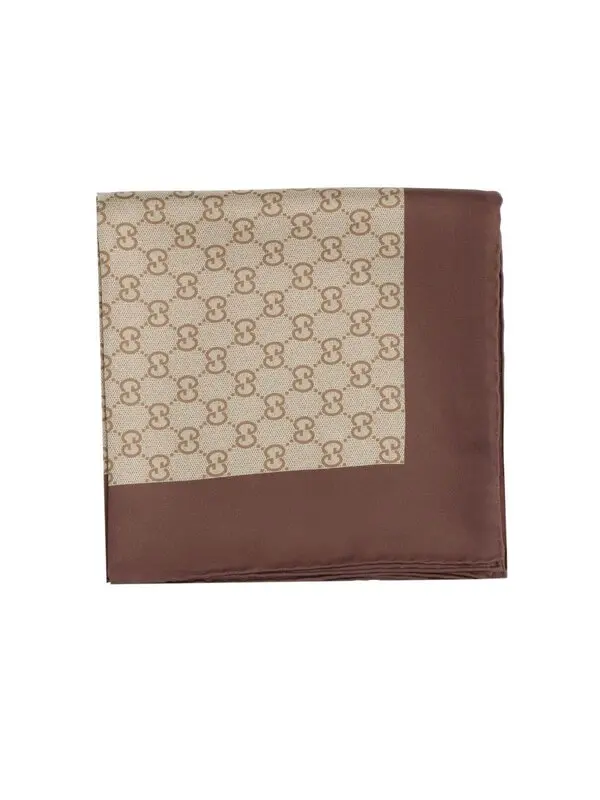 Gucci Silk Scarf "gg - Cream