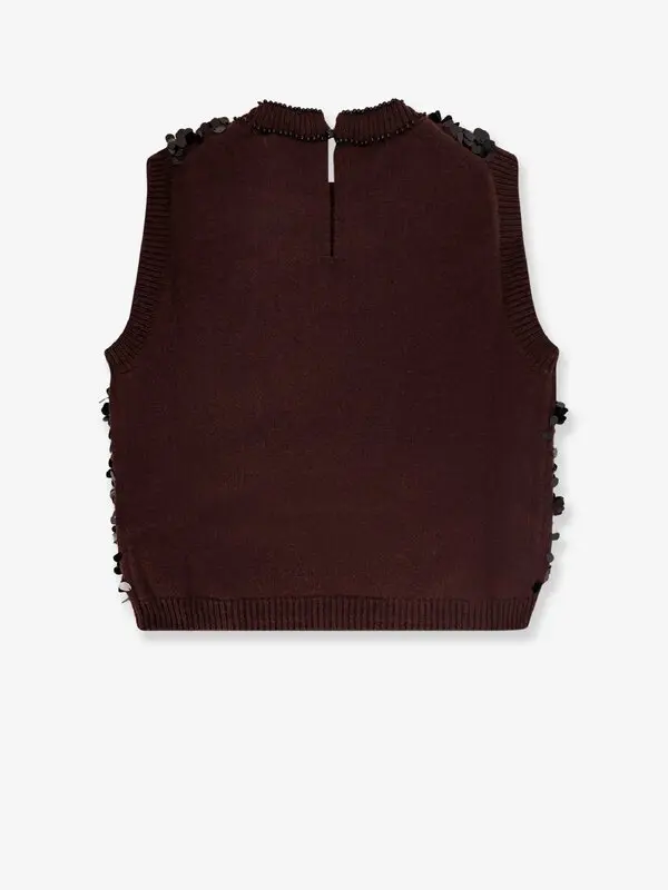 SEMICOUTURE Wool And Cashmere Vest With Sequins