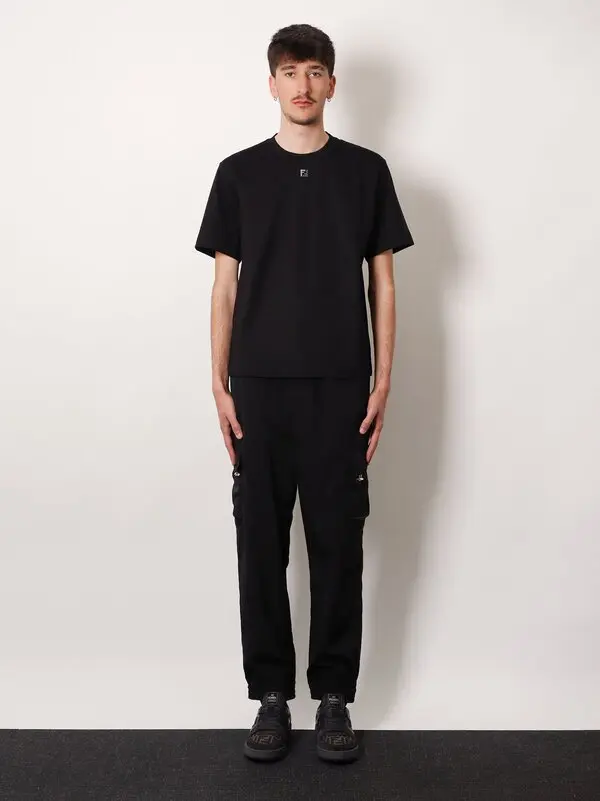 Fendi Cotton Tshirt With Ff Detail