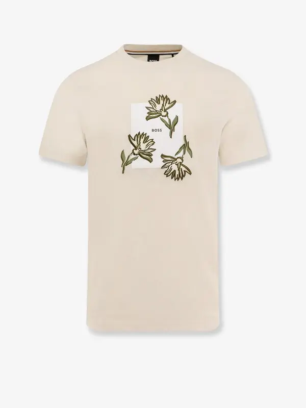 BOSS Tshirt In Cotone - Beige