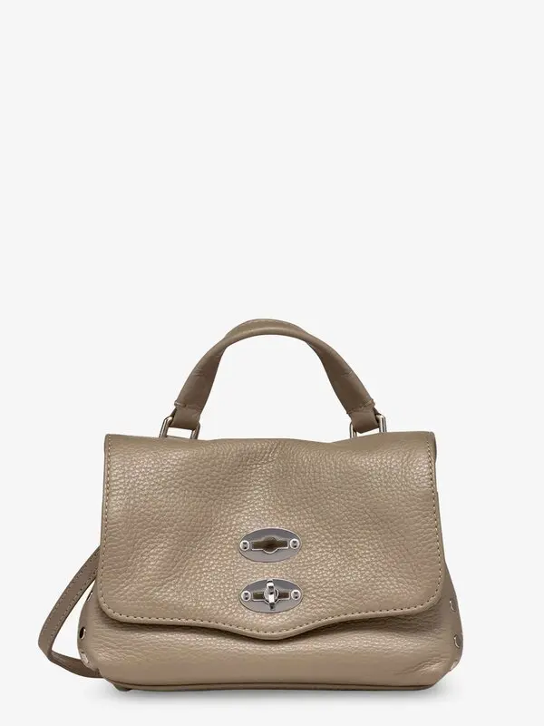 ZANELLATO Textured Leather Crossbody Bag - Grey