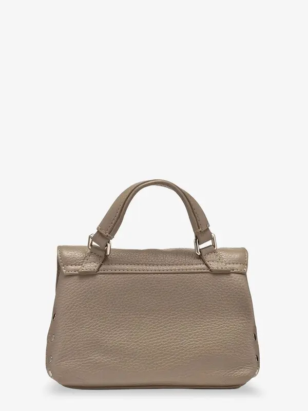 ZANELLATO Textured Leather Crossbody Bag - Grey