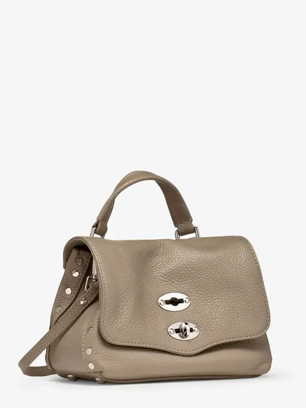 ZANELLATO Textured Leather Crossbody Bag - Grey