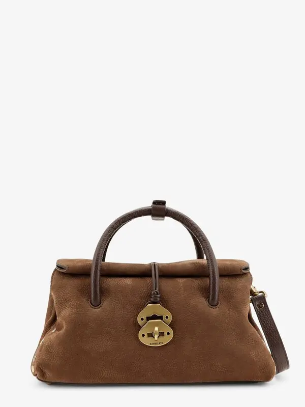 ZANELLATO Dotta® Small Hammered Leather Bag - Brown