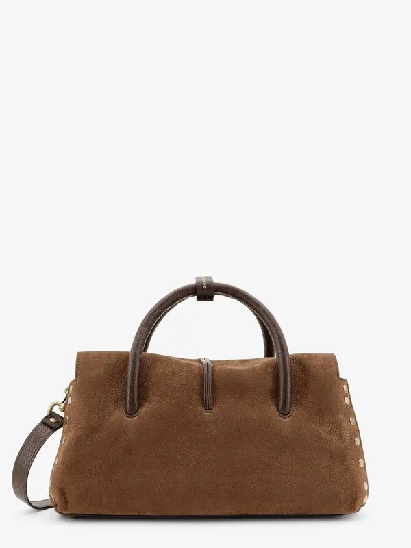 ZANELLATO Dotta® Small Hammered Leather Bag - Brown