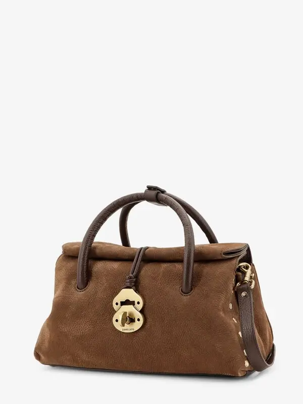 ZANELLATO Dotta® Small Hammered Leather Bag - Brown