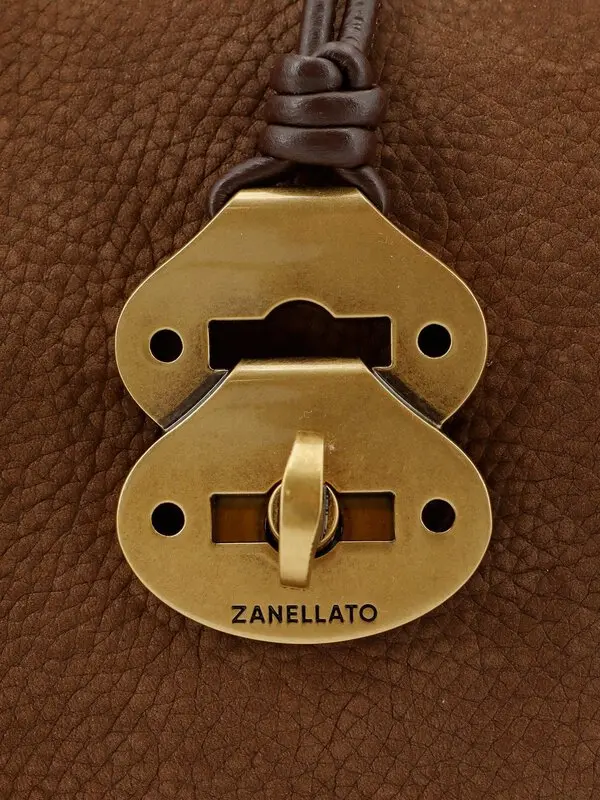 ZANELLATO Dotta® Small Hammered Leather Bag - Brown